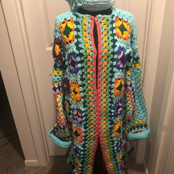 Jackets & Coats | Hand Made Granny Square Duster | Poshmark